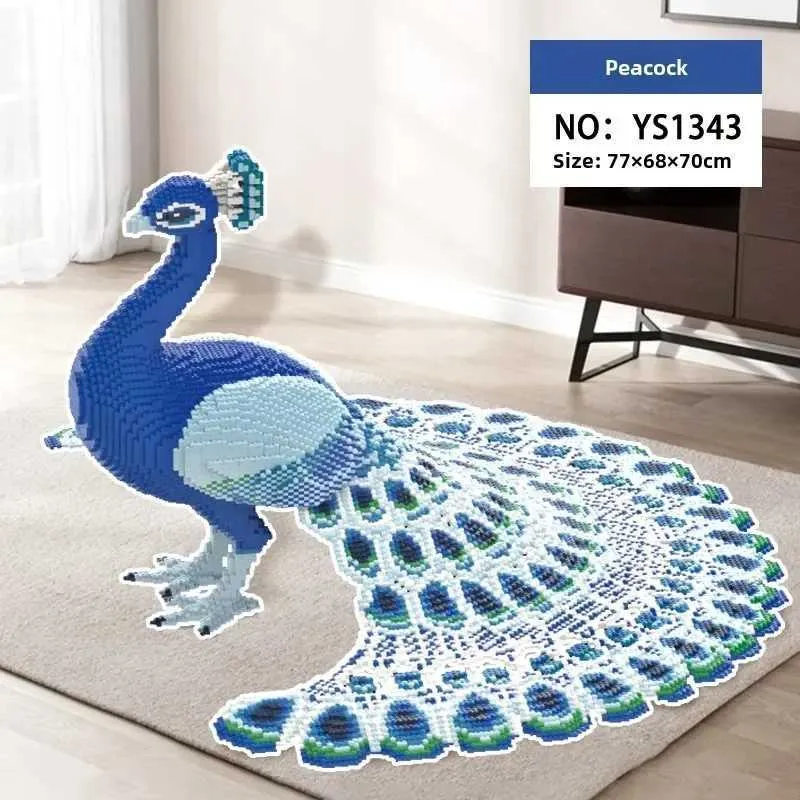 Sapphire Blue Peacock Block Puzzle: Colorful Building Blocks for ...