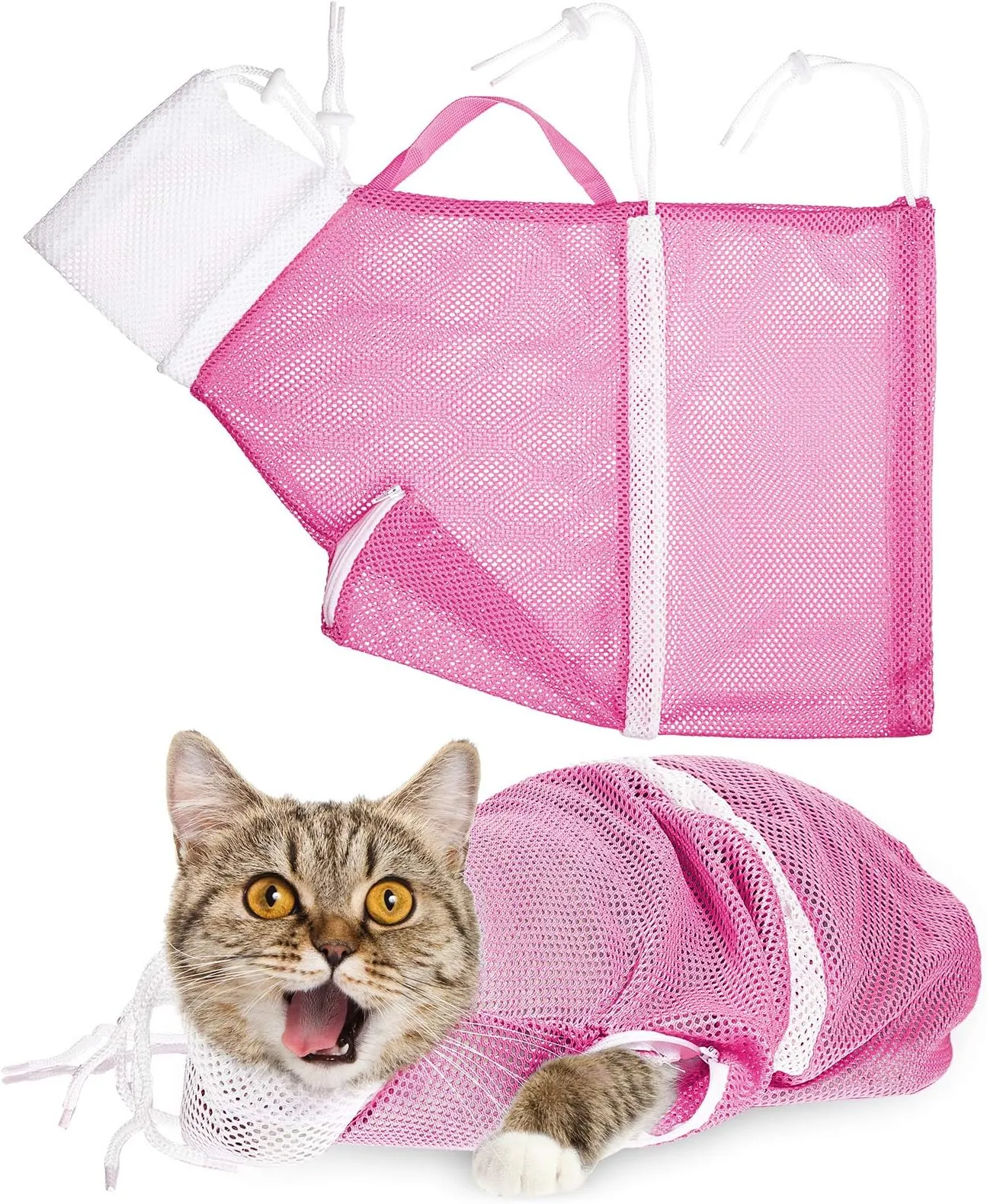 Adjustable Cat Washing Bag: Grooming, Bathing & Nail Trimming Made Easy ...