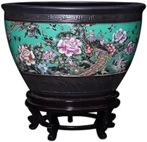 Ceramic Fish Tank: Decorative Lotus Pond Aquarium for Home or Garden ...
