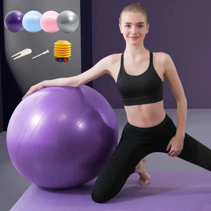 65cm Premium Exercise Ball: Thick, Explosion-Proof Yoga & Fitness Ball ...