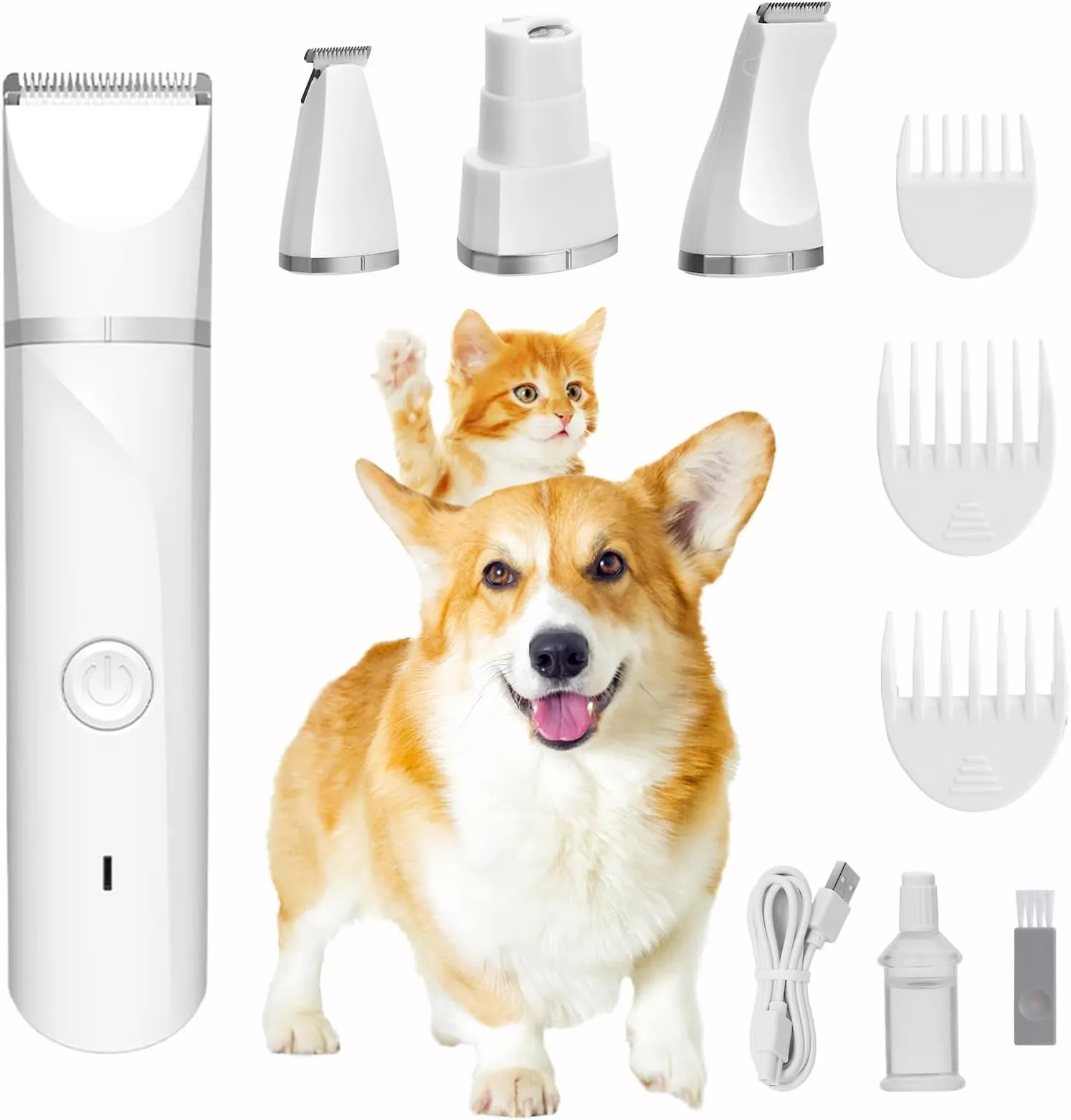 Professional Pet Clippers for Cats & Dogs - Cordless Grooming Kit with ...