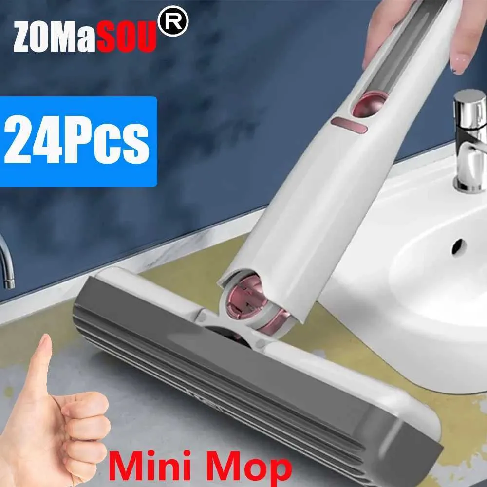 Mini Folding Mop with Squeezer: Compact & Convenient Cleaning - Shop ...