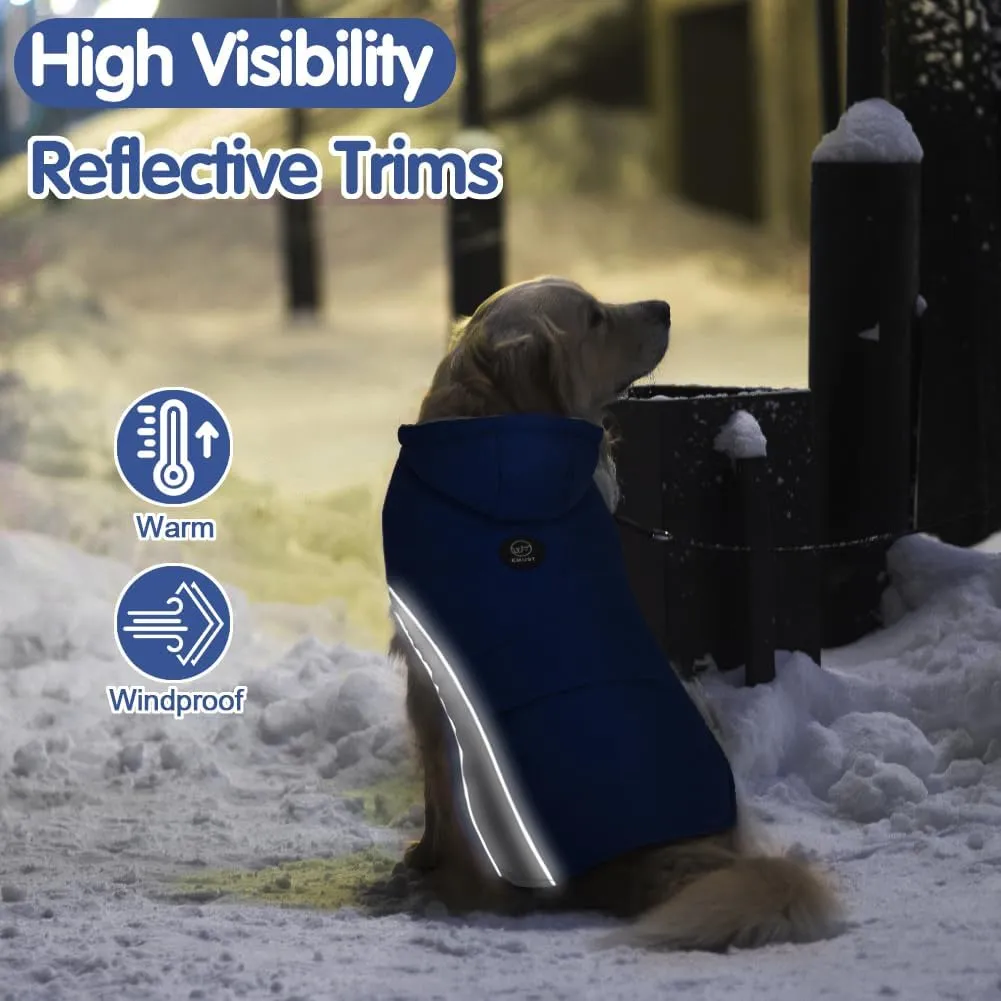 Windproof Dog Coat Winter Dog Jacket With Harness For Small Dogs ...