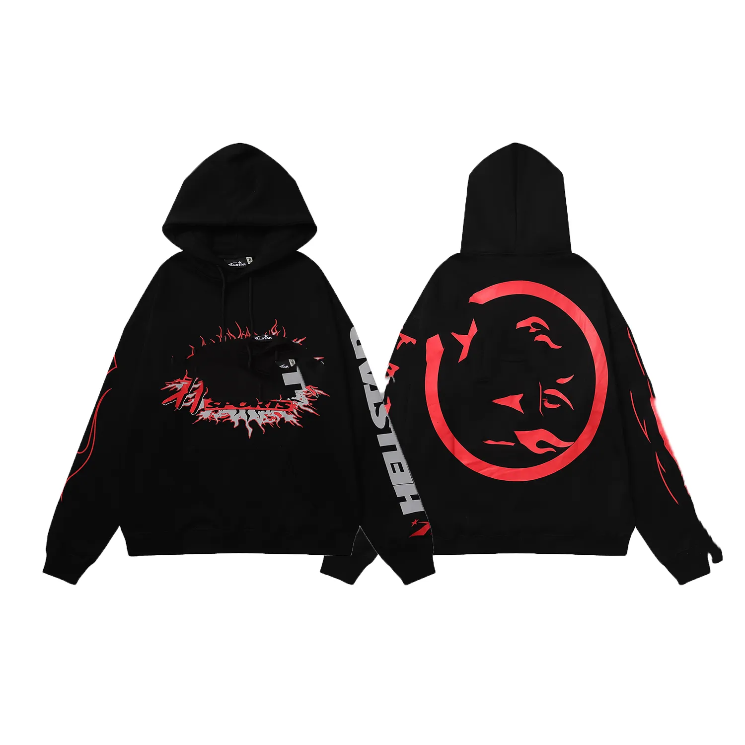 Hellstar Graffiti Foil Print Hoodie For Men Designer Graphic Graphic ...