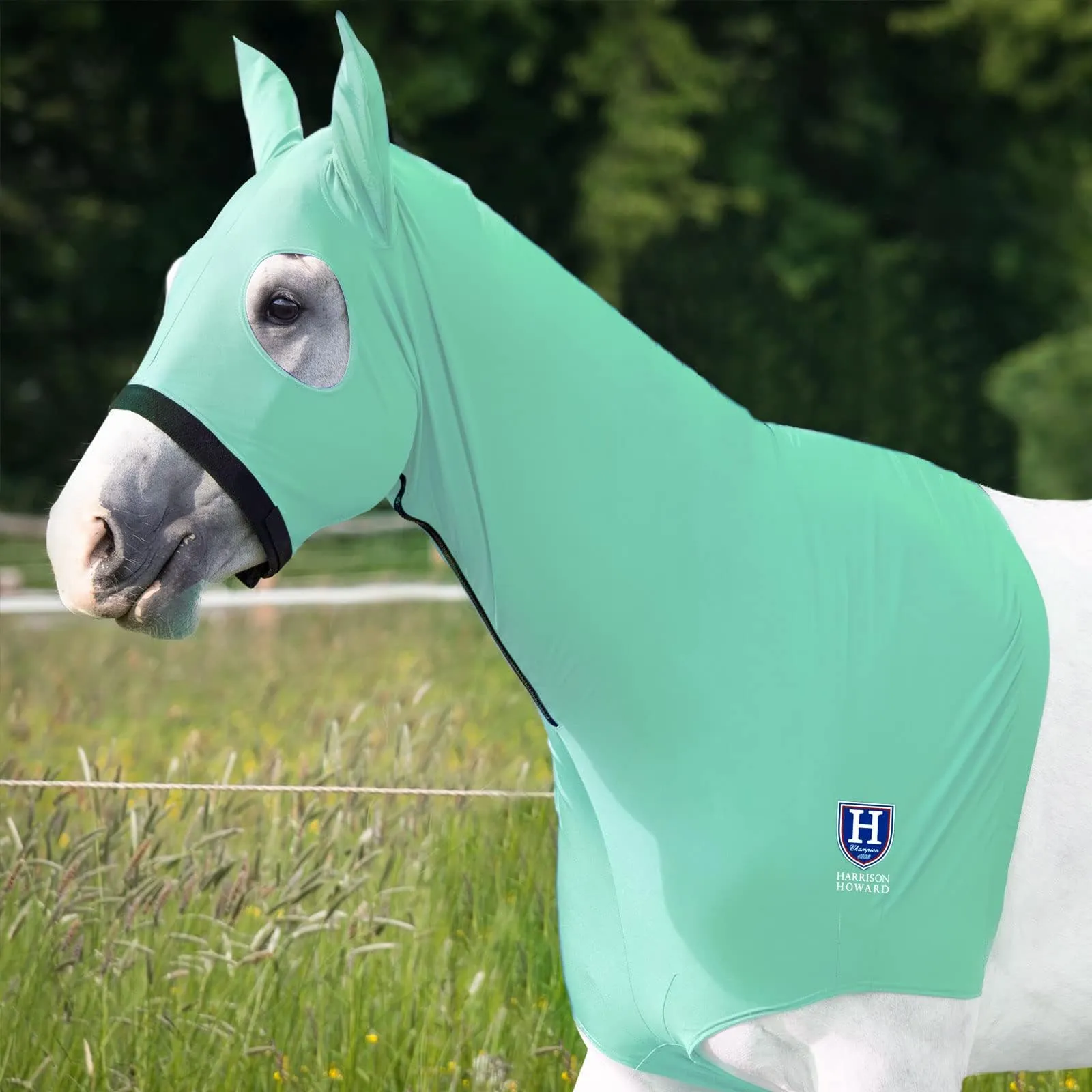 Comfortable Stretch Horse Sleazy Hood - All-Over Coverage with Zipper ...