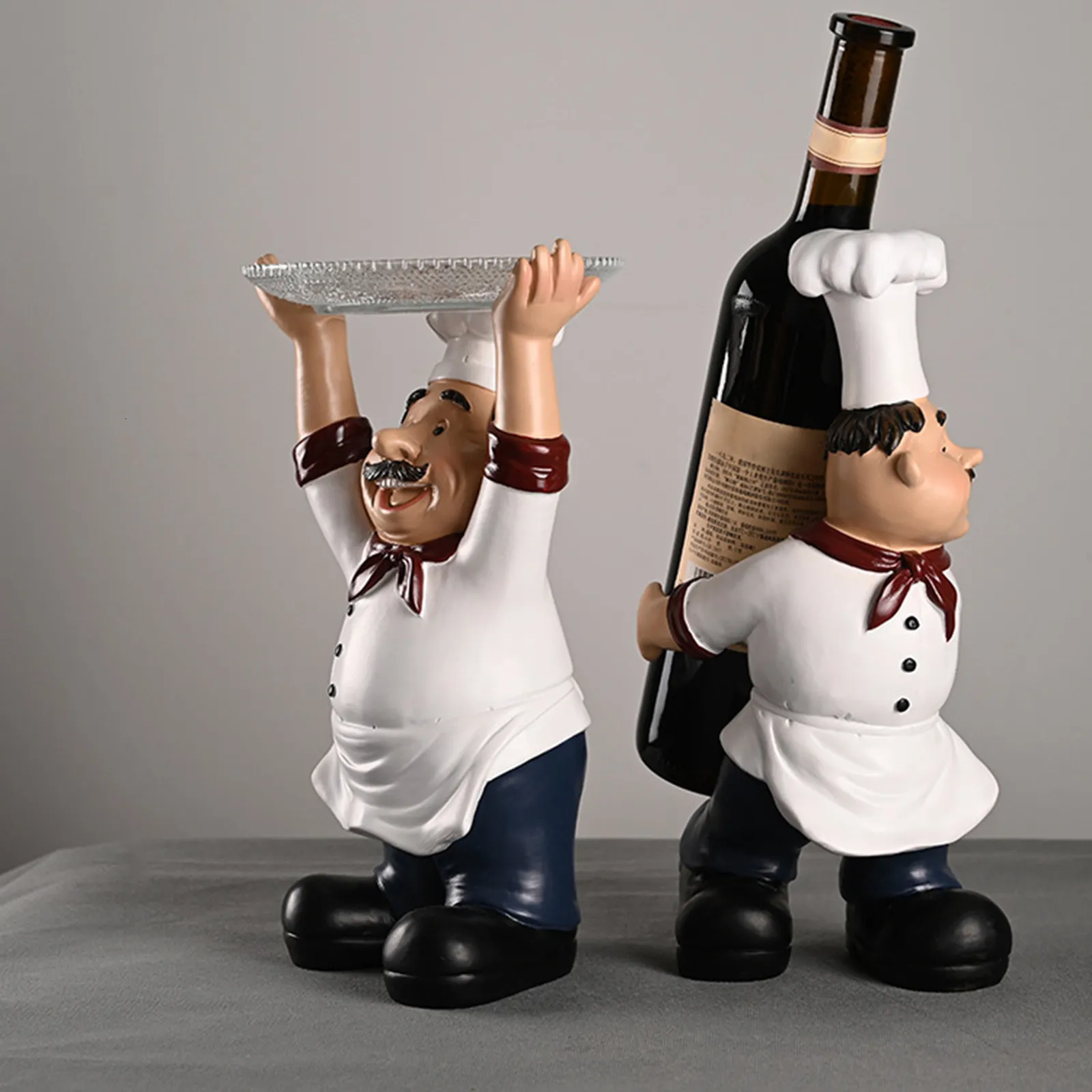 Rustic Chef Statue Figurine - Vintage Kitchen Decor, Country Cook ...