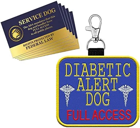 Diabetic Alert Dog Service Dog Identification Patch with Clip and Five ...