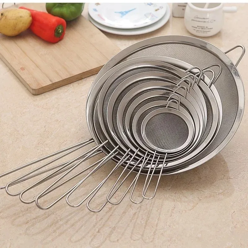 Fine Mesh Stainless Steel Sieve For Oil Baking Strainer And Flour ...