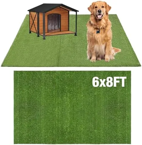 GLOBREEN Waterproof Dog Potty Turf - 6FT x 8FT Artificial Grass Pee ...