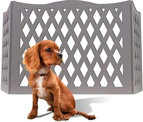 DHgate.com:Expandable Gray Wood Pet Gate - 48" Wide Diamond Design ...