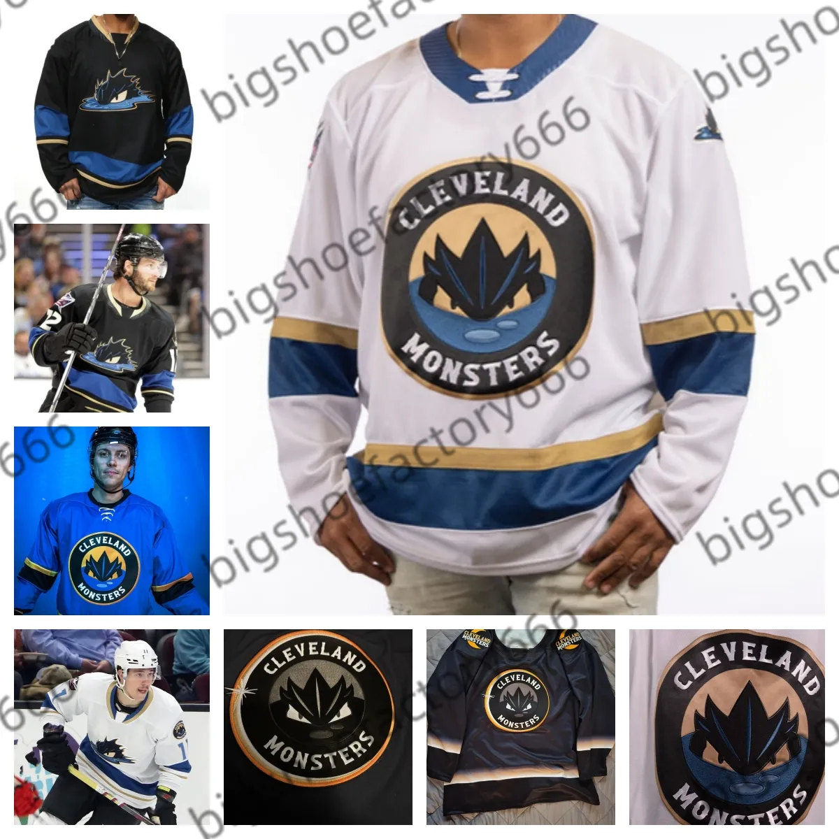 Cleveland Monsters Hockey Jersey Authentic Men's Replica Trent ...
