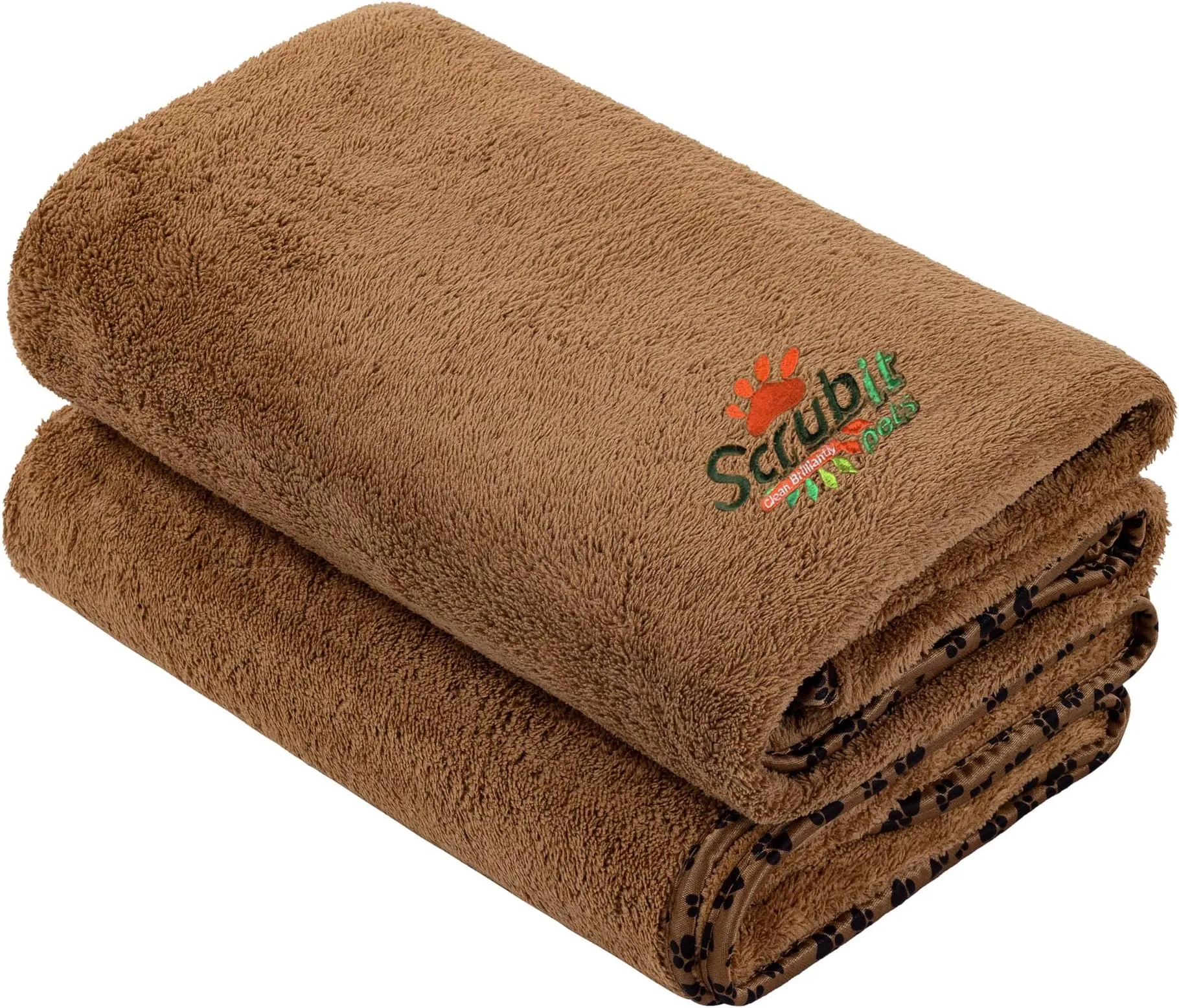 Super Absorbent Dog Towel Set 2-Pack: Quick Drying Microfiber for Pets ...