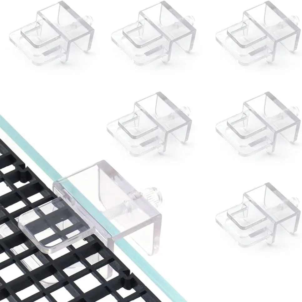 Aquarium Lid Clips - Transparent Fish Tank Cover Support, DIY Anti-Jump ...
