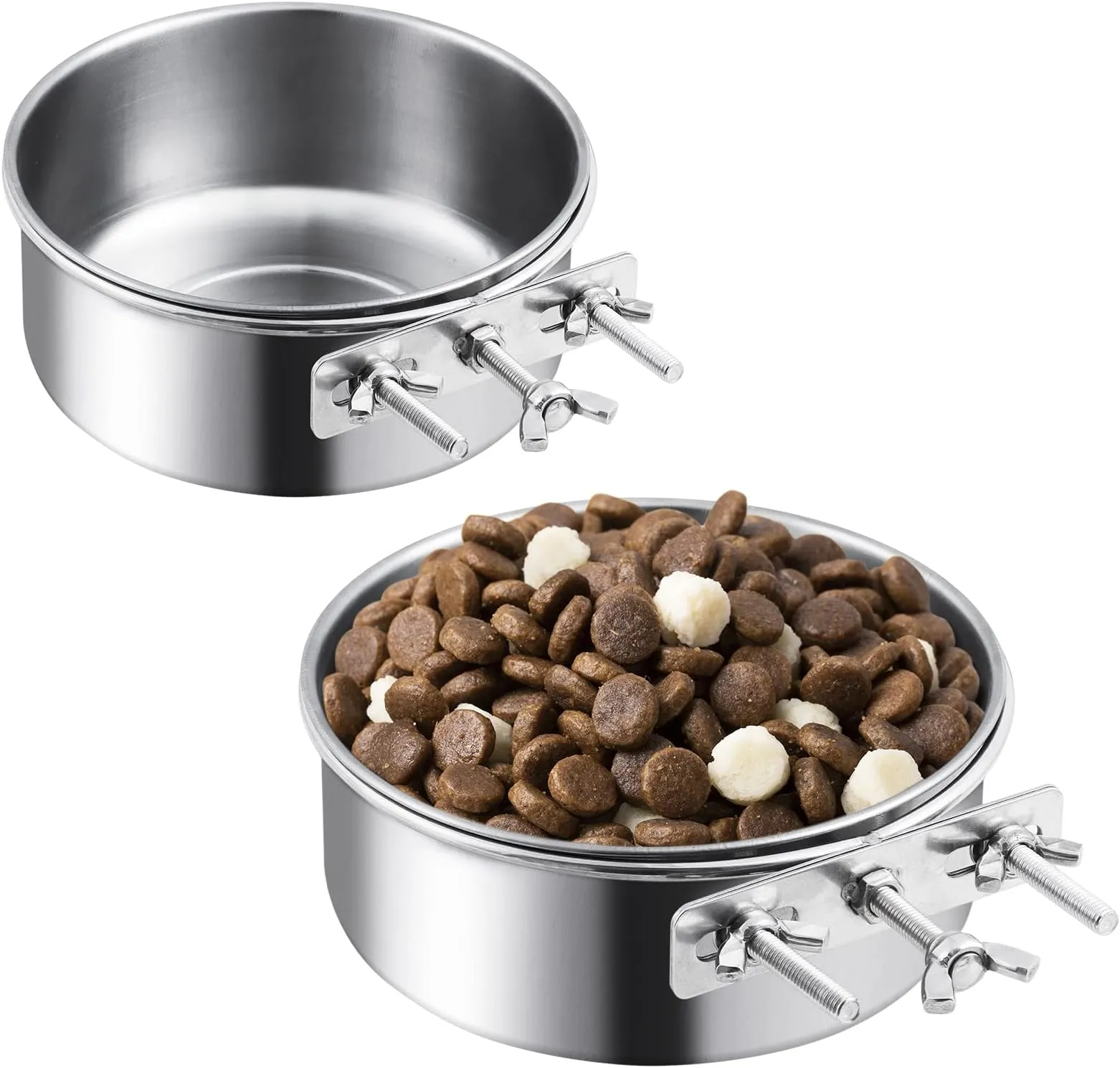 Stainless Steel Dog feeding bottle set - 2 Pack Water Cribs with ...