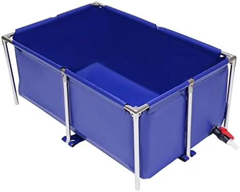 Canvas Fish Pond, Modern Blue Aquarium Fish Water Tank Foldable Water ...