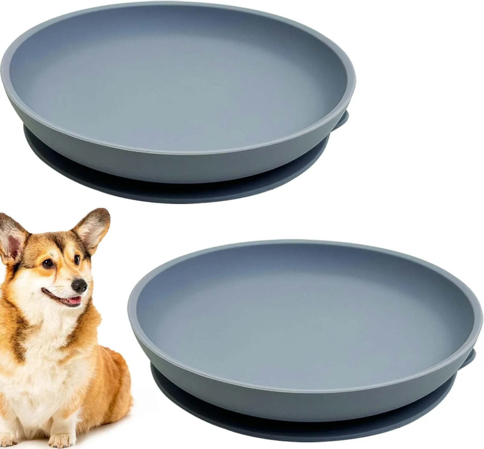 No-Spill Pet Feeding Bowls - Set of 2, Perfect Food and Water Bowls for ...