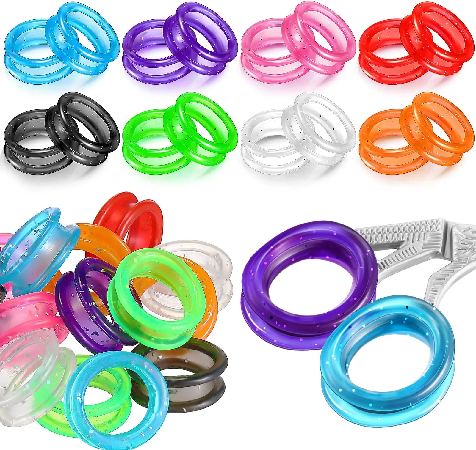 24-Piece Soft Silicone Finger Rings for Grooming Scissors - Comfort ...
