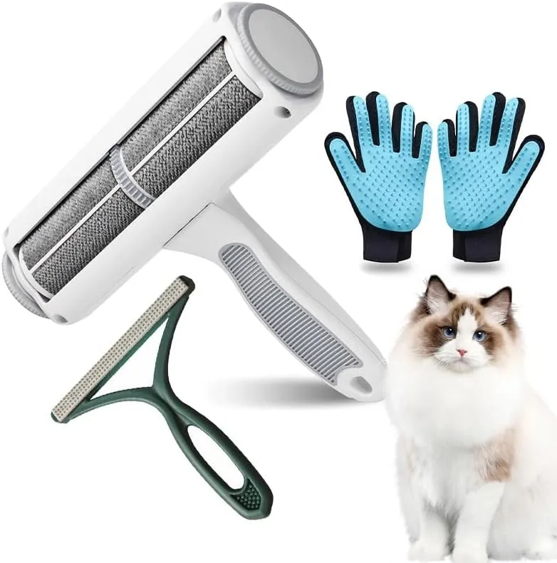 Pet Hair Remover Tool: Premium Fur & Lint Roller with Self-Cleaning ...