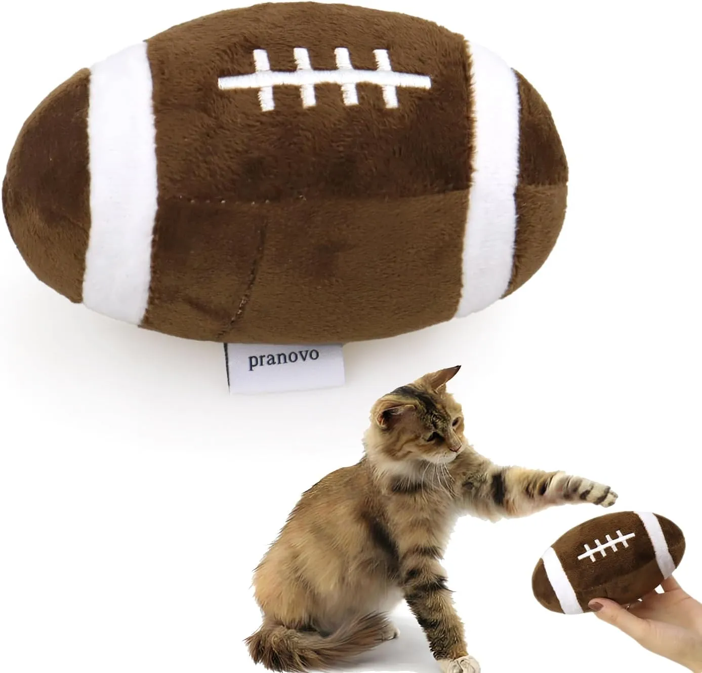 Interactive Cat Rugby Toy: Durable, Soft, and Filled with Catnip! Great ...