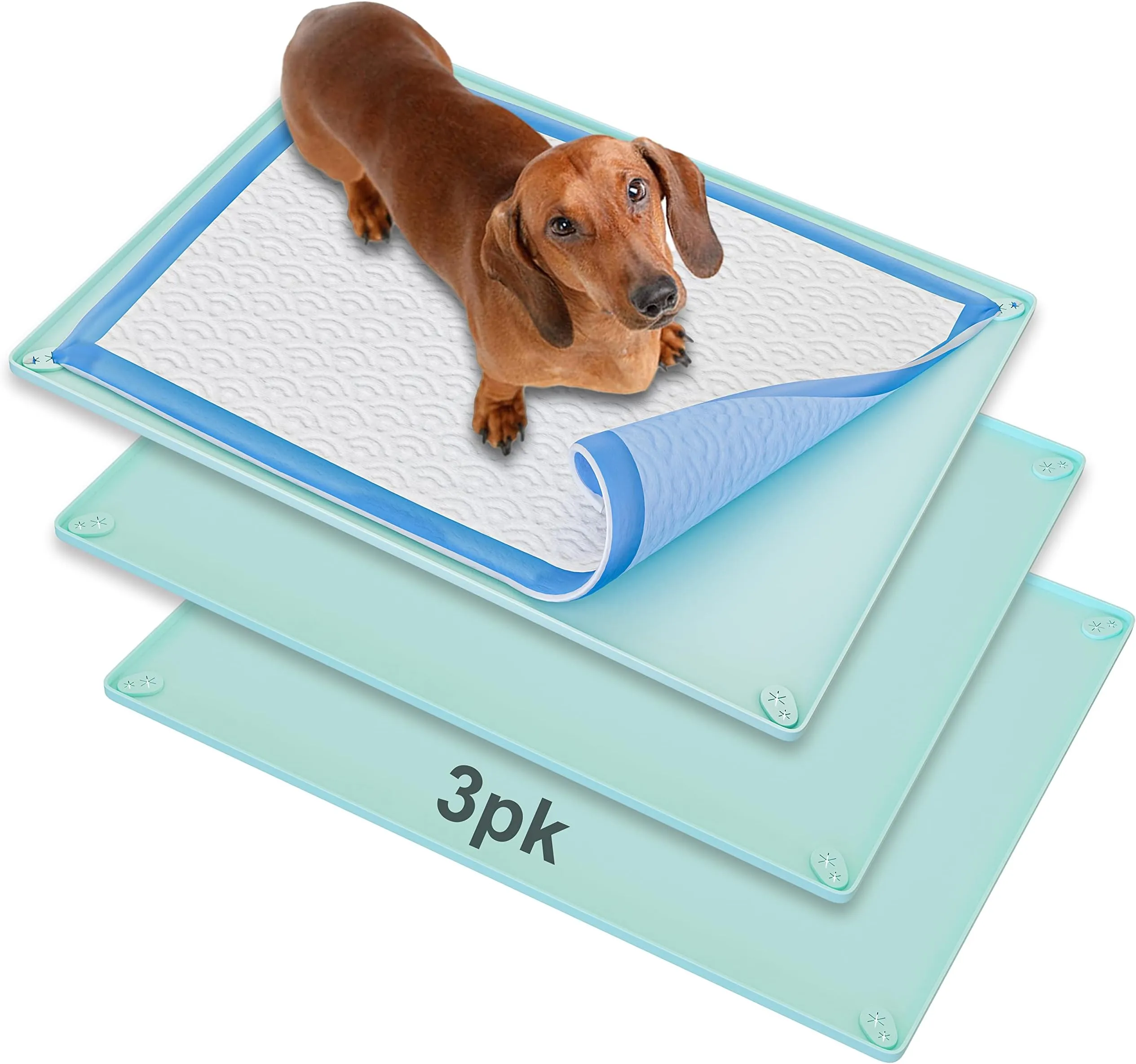 Skywin Pee Pad Holder Tray For 30 X 23 Inch Pads No Spill Silicone ...