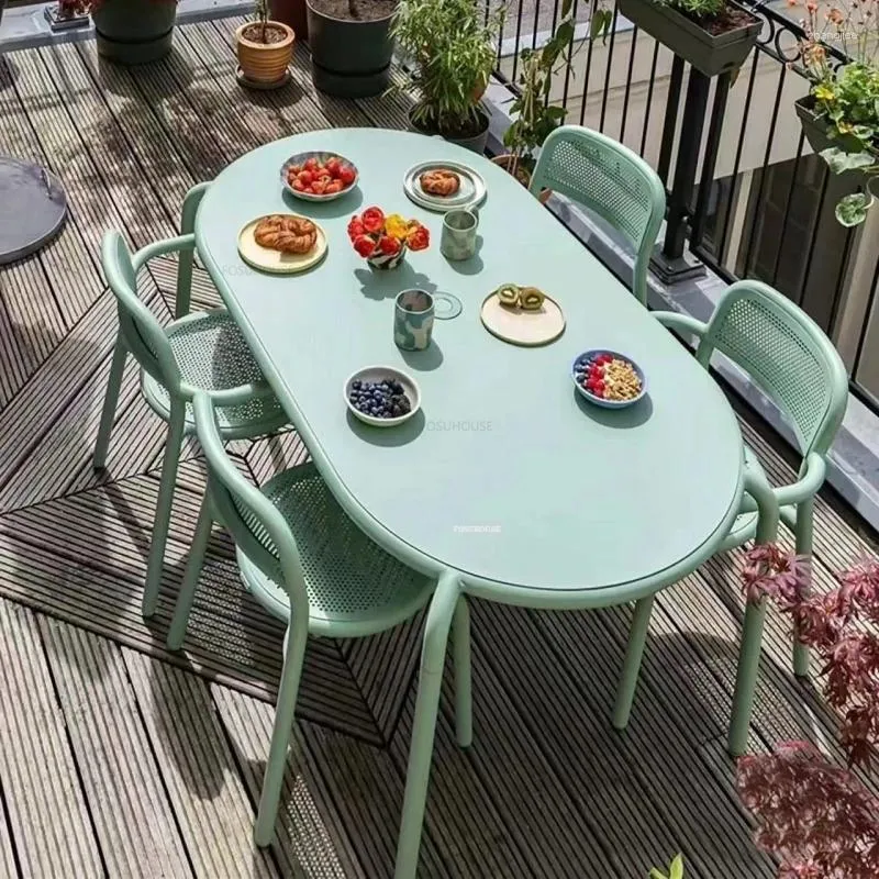 Creative Nordic Aluminum Alloy Outdoor Chairs For Patio, Beach, Balcony ...