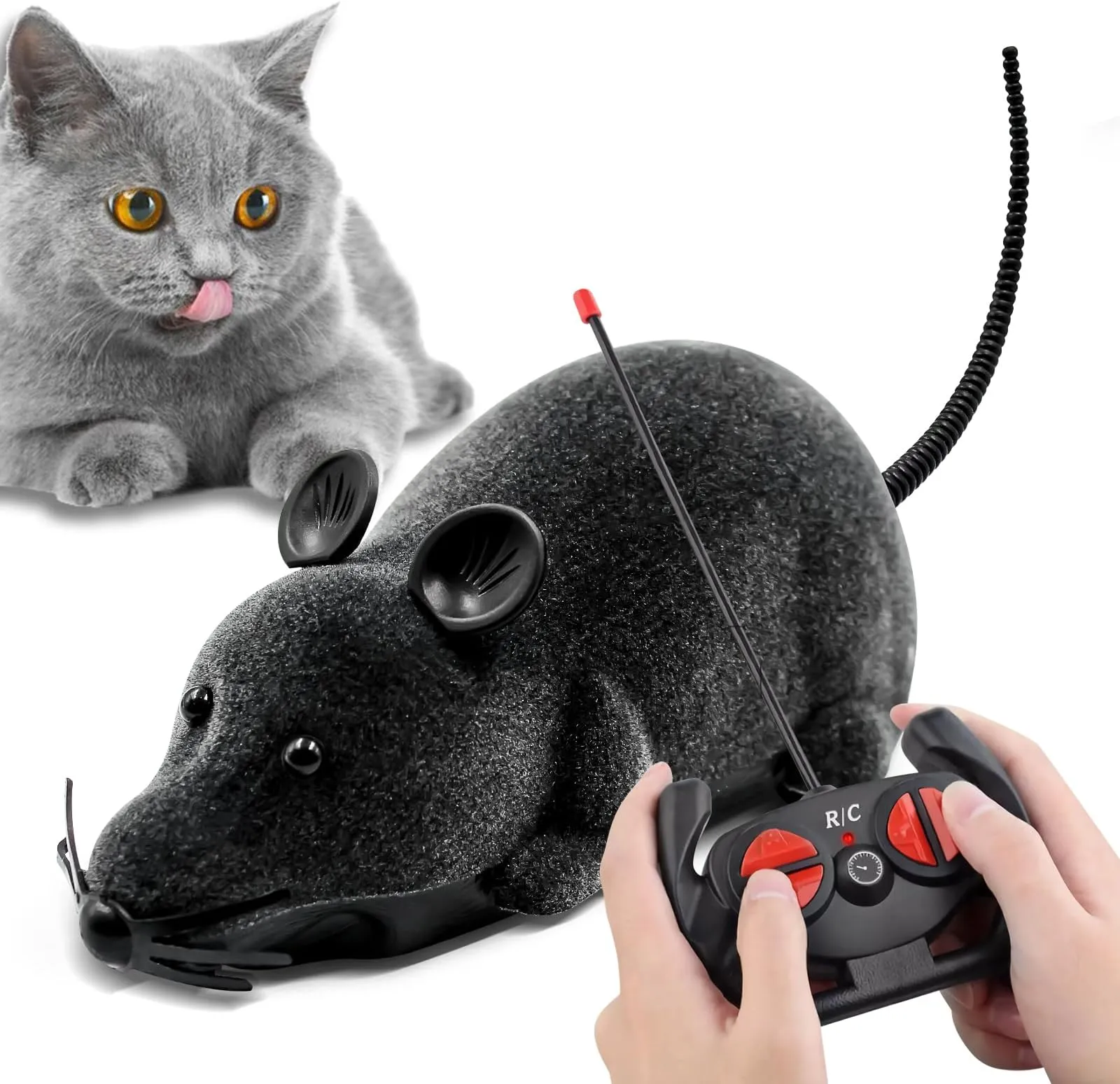 Electric RC Mouse Toy: Realistic Remote Control Rat for Cats & Pranks ...