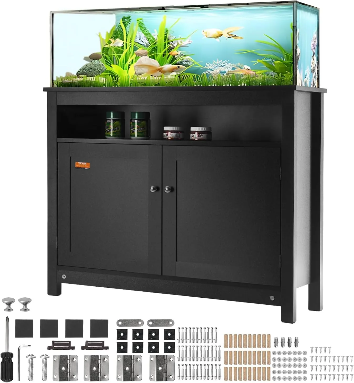 20 Gallon Aquarium Tank Stand, MDF Fish Tank Cabinet With Storage, 36.5 ...