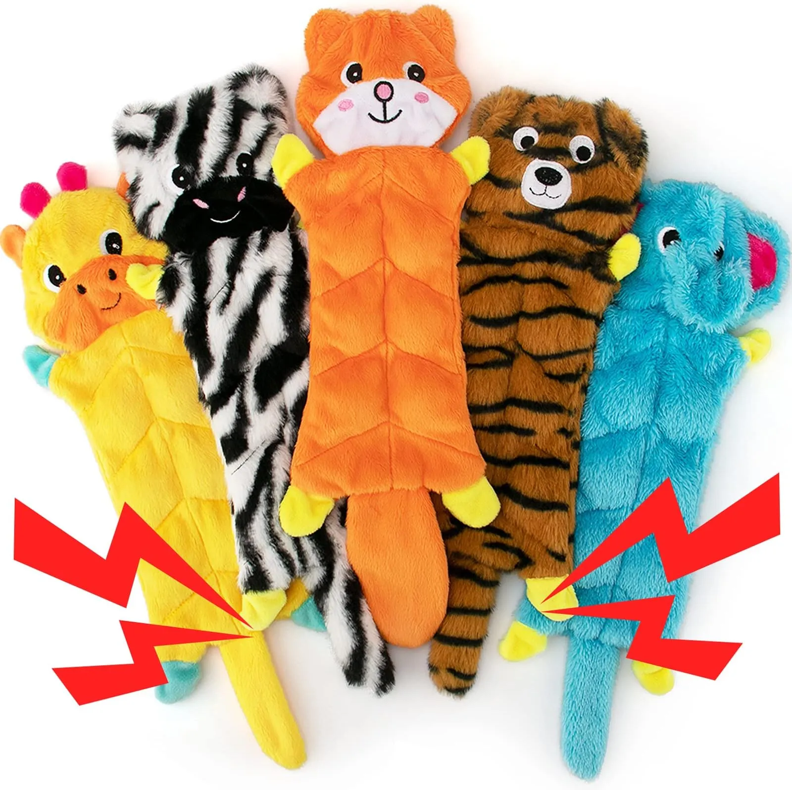 Crinkle Dog Toy: No Stuffing, Safe & Fun! Plush Squeaky Dog Toys for ...
