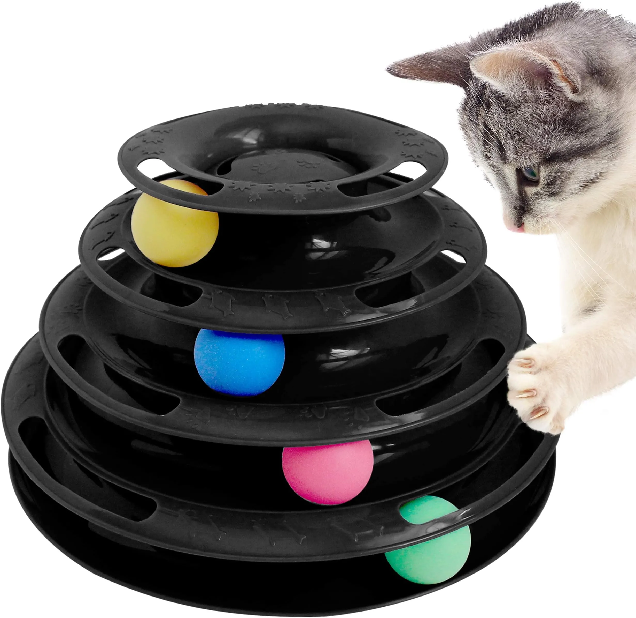 DHgate.com:Orange Multi-Level Cat Tower with Ball Track & Anti-Slip ...
