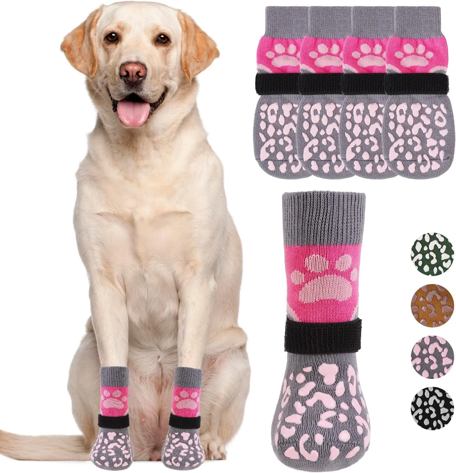Dog Socks with Grips: Paw Protector for Hot Pavement & Hardwood Floors ...