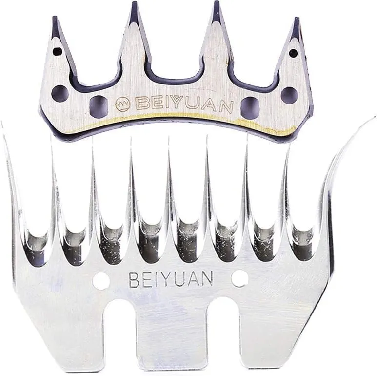 Curved Sheep Shears Blades Set: Premium Wool Shearing Comb & Cutter for ...