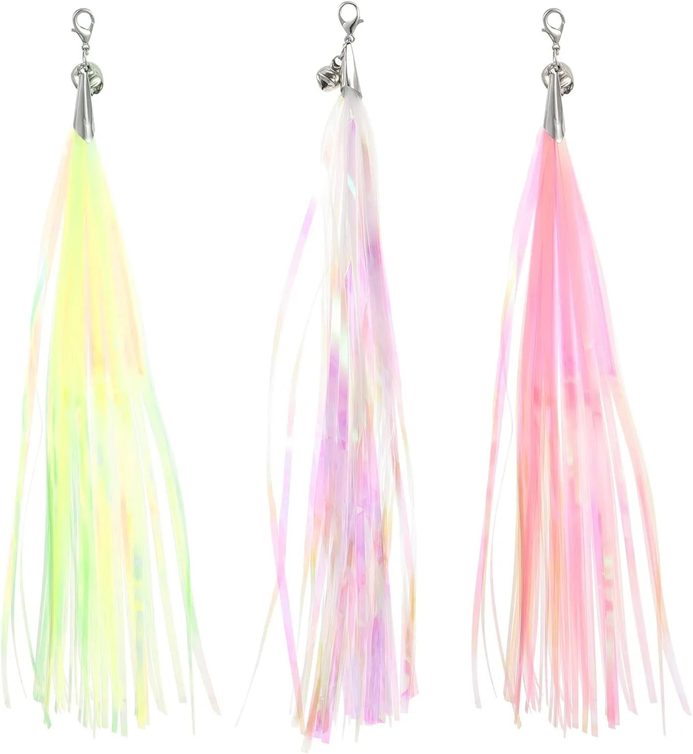 3-Piece Cat Teaser Wand Refills with Bells - Interactive Cat Toys & Dog ...