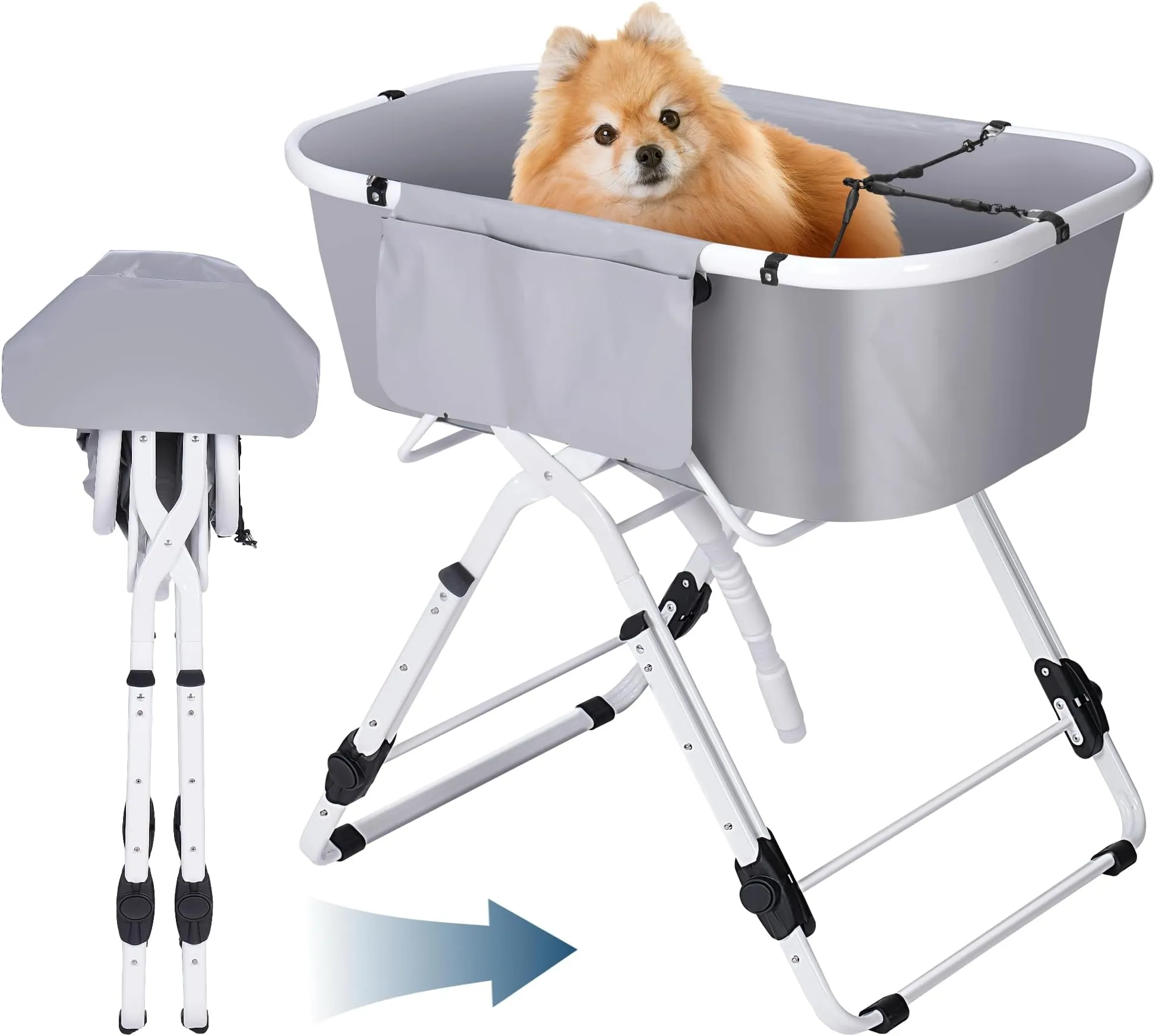 Rengue Portable Dog Bath Tub 2 In 1 Dog Washing Station For Bathing And ...