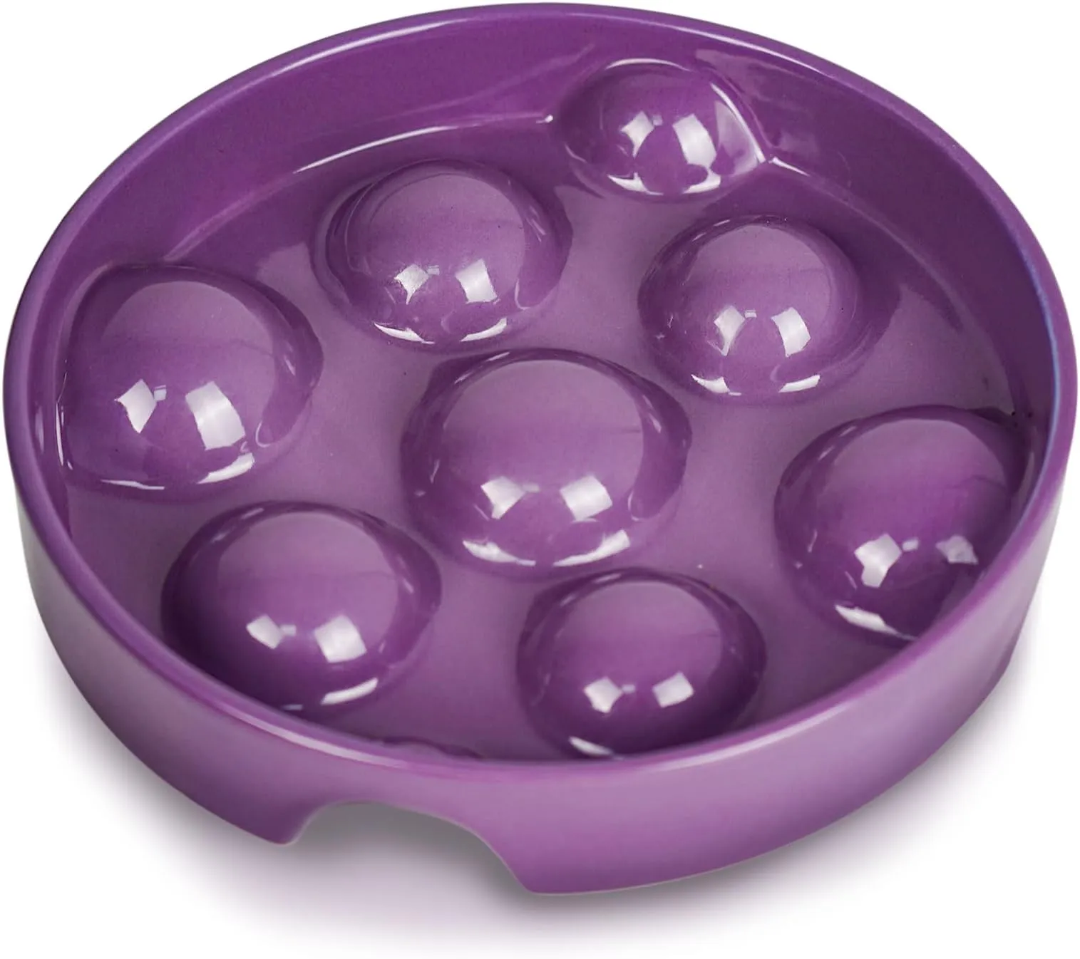 Ceramic Slow Feeder Dog Bowl - 1.5 Cup, 8 Round - Slow Down Eating for ...