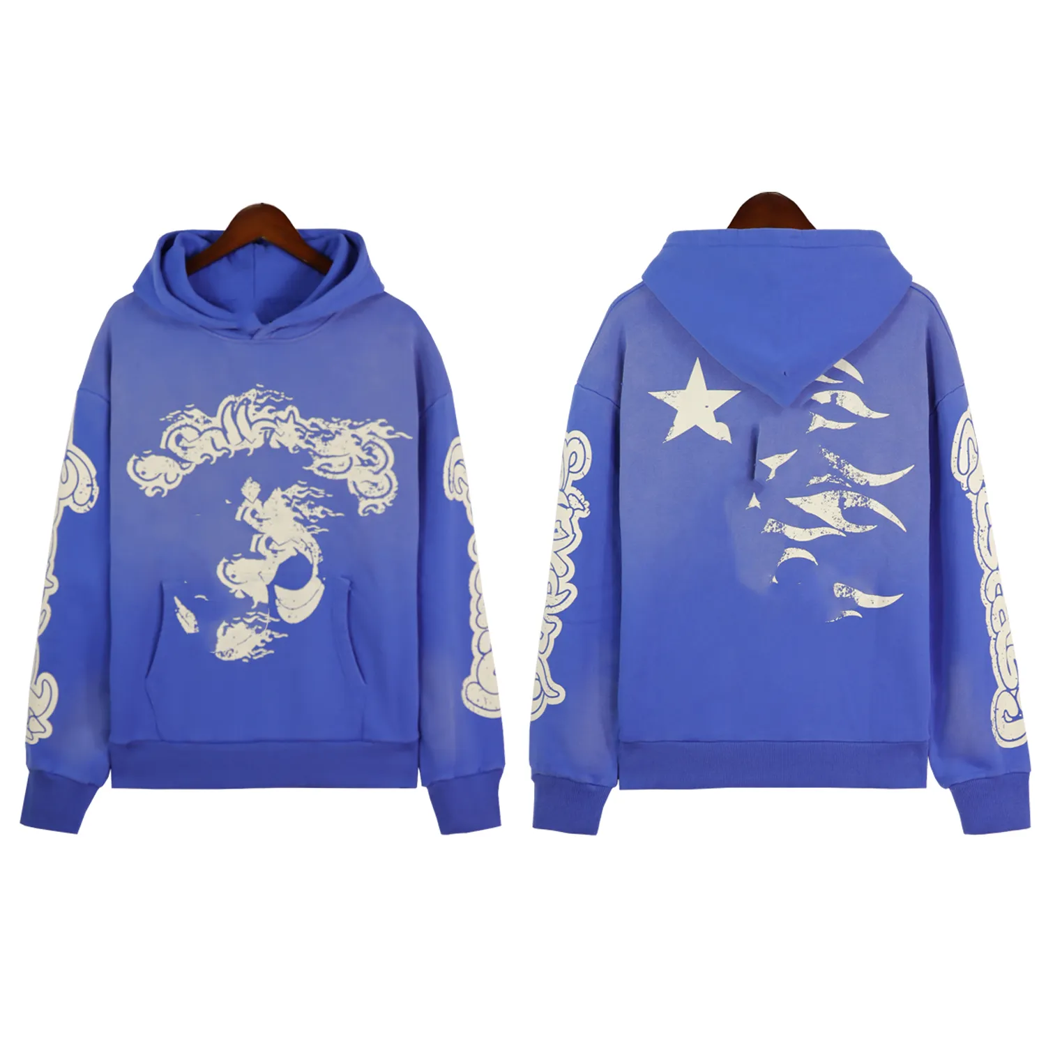 Hellstar Graffiti Foil Print Hoodie For Men Designer Graphic Graphic ...