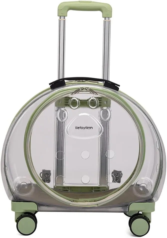 Portable Pet Carrier Trolley: Retractable, Breathable Bubble Backpack ...