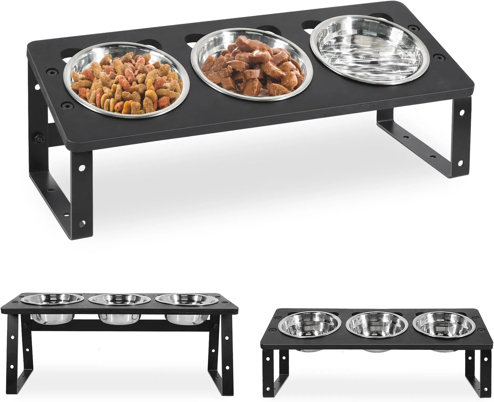 Gymvcsi 15° Tilted Elevated Elevated Cat Food Station Raised Pet Bowl ...