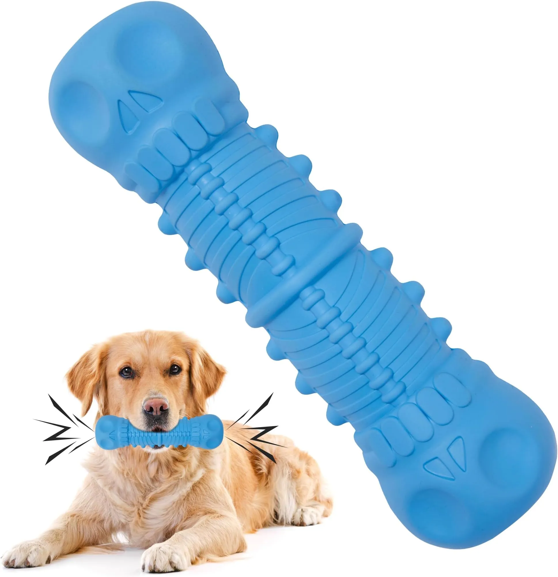 Durable Dog Toys for Strong Chewers - Indestructible Rubber Chew Toy ...