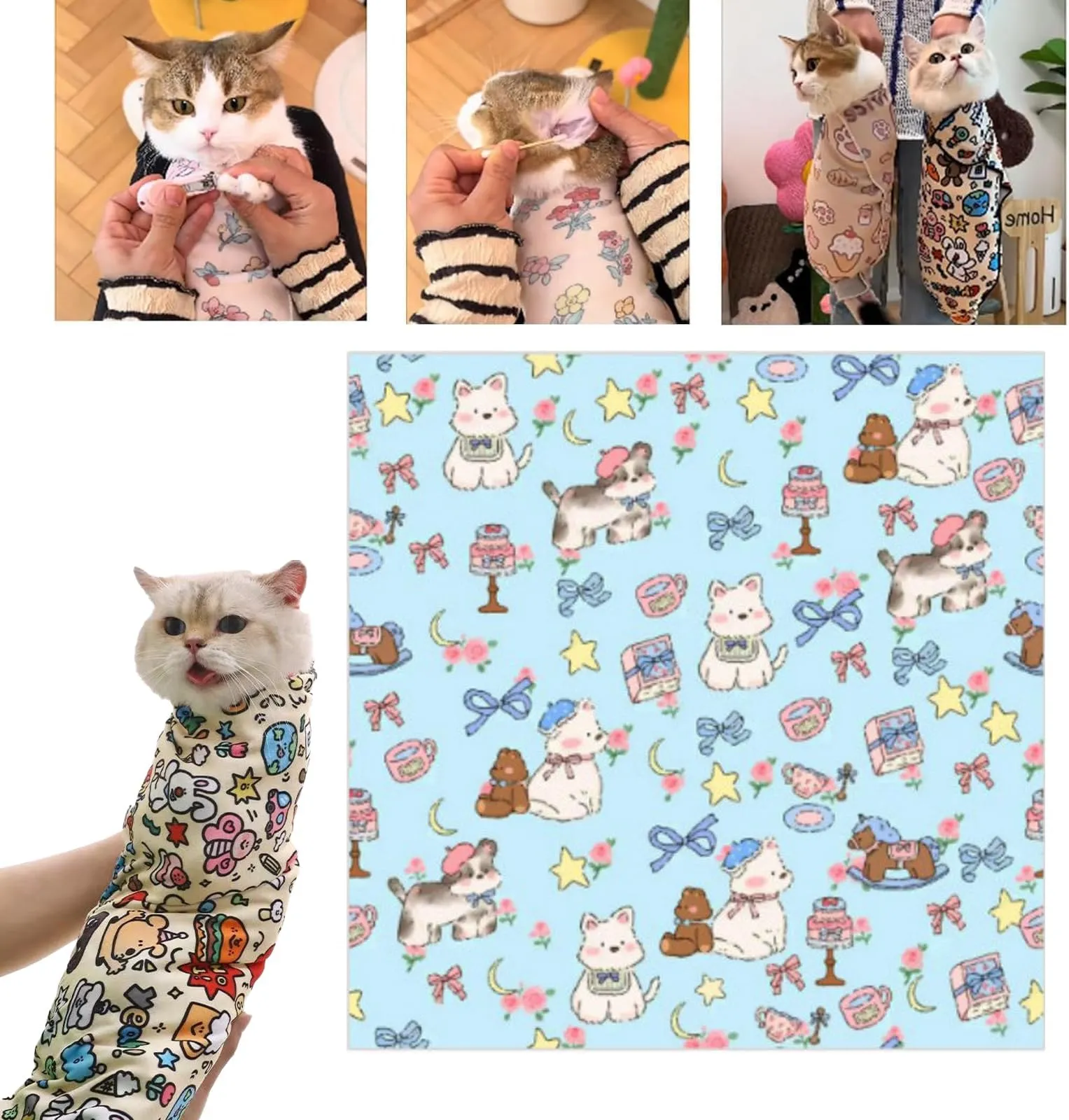 Soft Cat Grooming Wrap: Secure Restraint for Nail Trimming & More! Shop ...