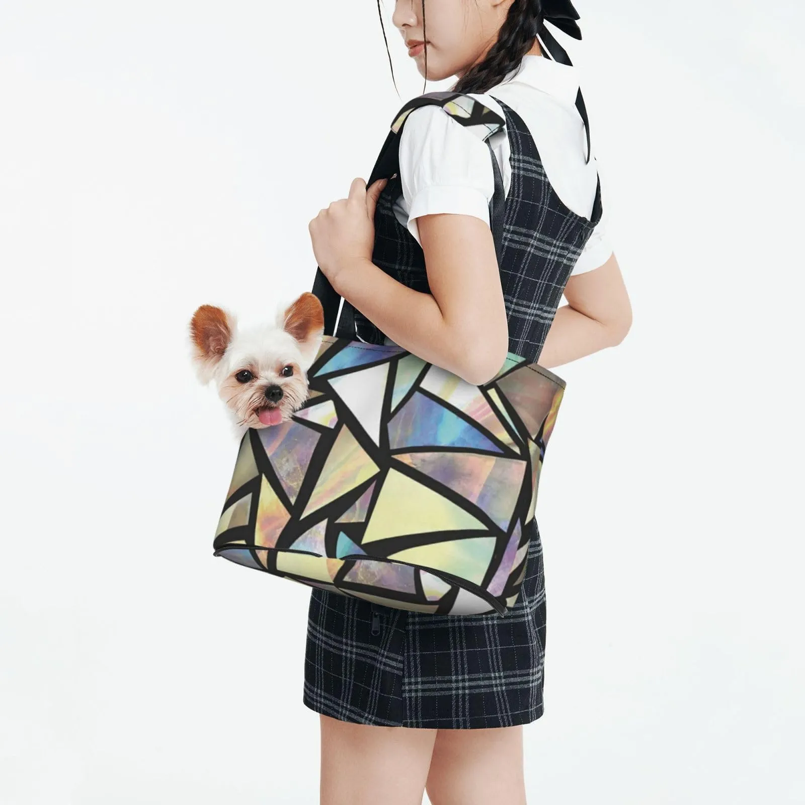 Iridescent Triangle Pet Carrier Tote: Portable Comfort & Style! Shop ...