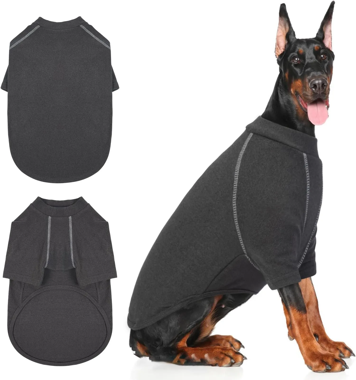 XL Dog Sweater: Cozy Fleece Pullover for Large Dogs - Stretchy ...