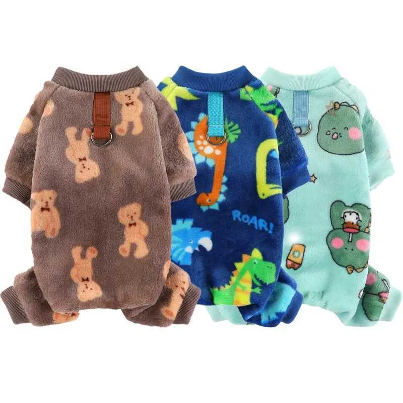 Cartoon Animal Dog Onesies Pajamas - Soft Flannel Jumpsuit for Small to ...