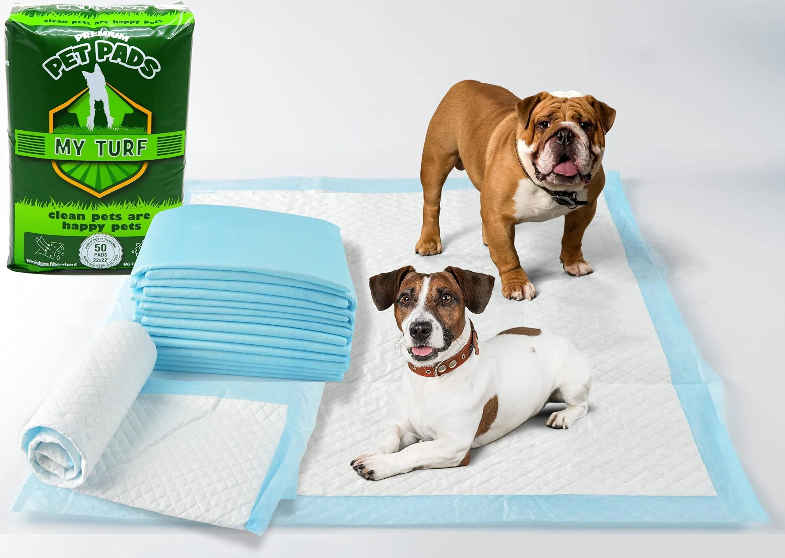 Large Super Absorbent Puppy Pads - 50 Count, 22x22 Inches - Ideal for ...