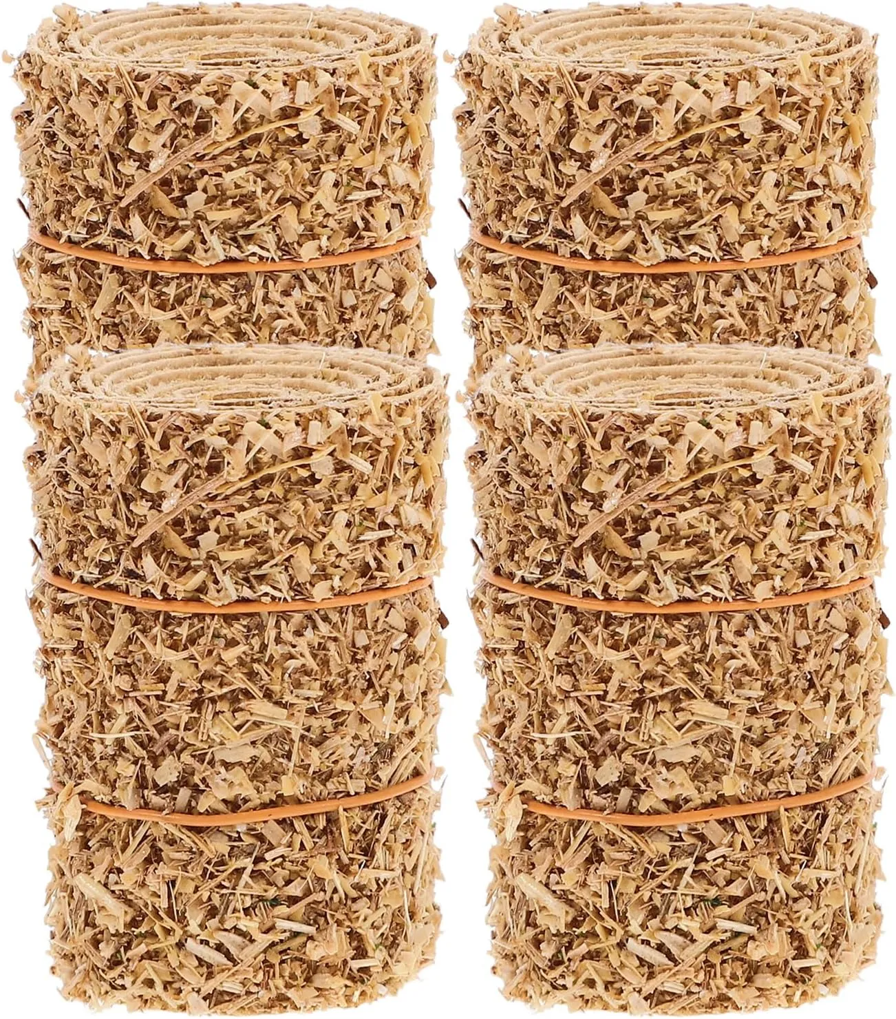 Mini Hay Bales 4-Pack - Miniature Haystacks for Crafts & Dollhouse ...