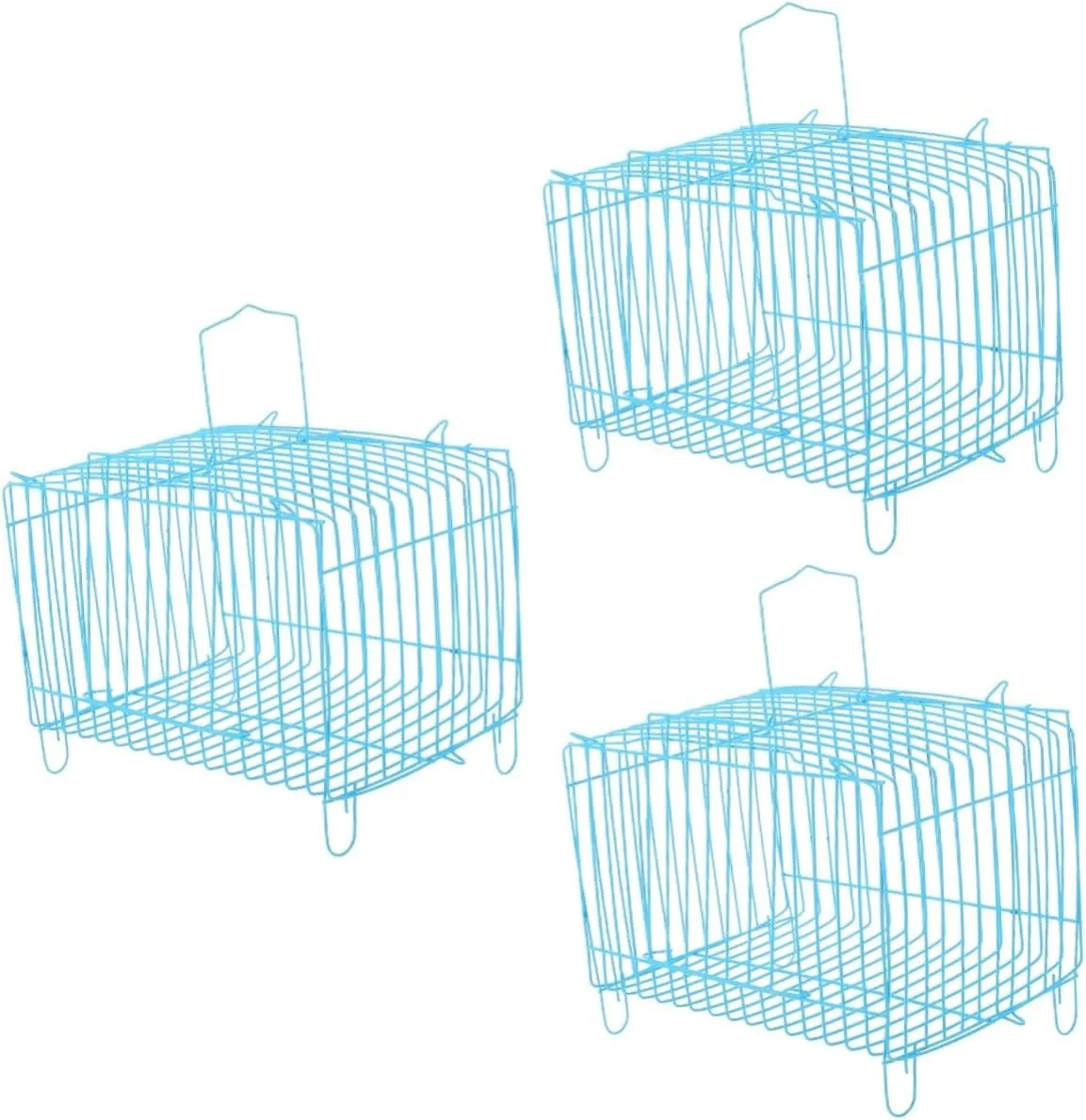 3-Piece Small Bird Travel Cage Set - Portable Budgie Cage with Wire ...