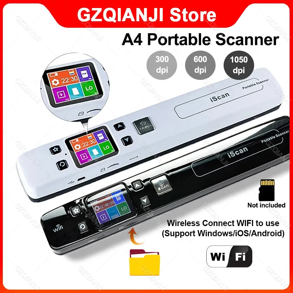 Wholesale Mini Iscan A4 Pdf Phone Scanner High Speed 1050DPI JPG/PDF ...