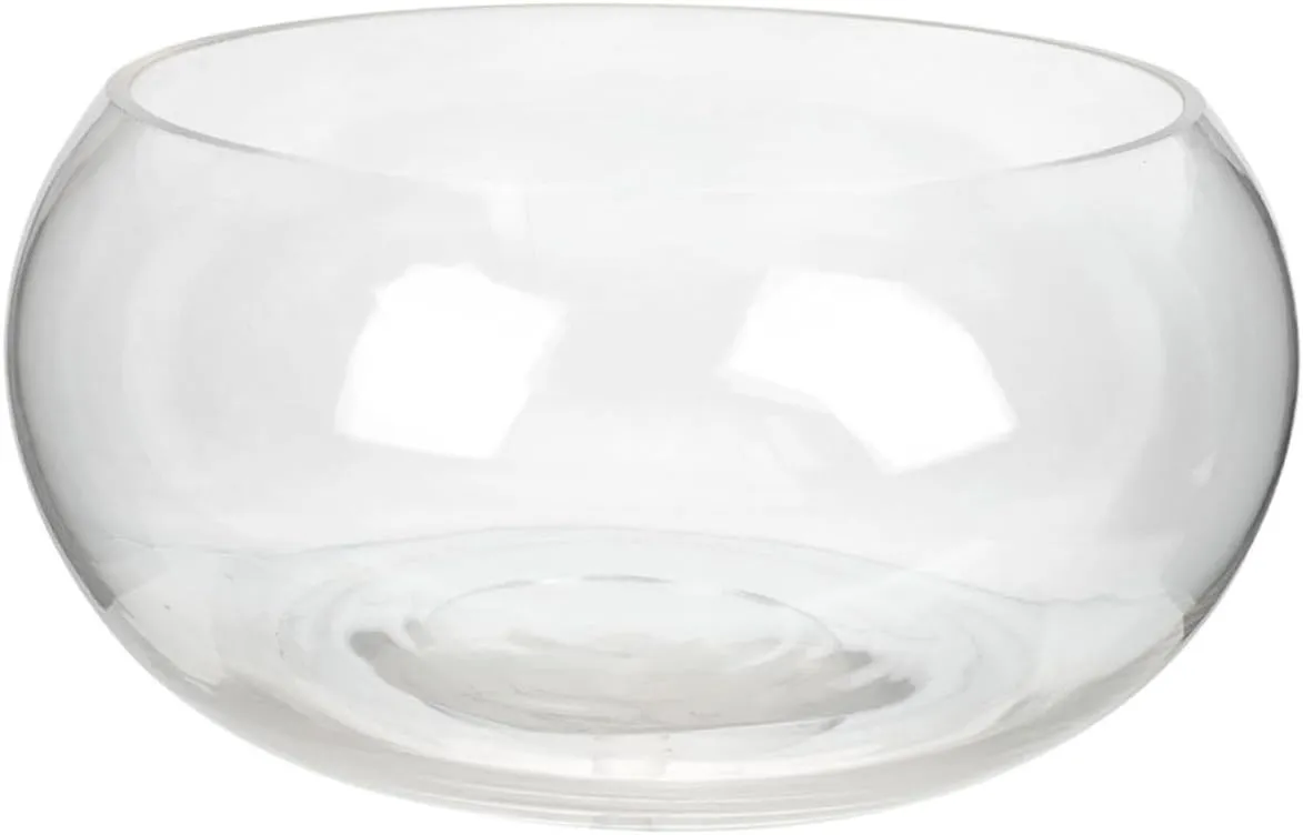 Clear Round Fish Bowl - 2 Gallon Glass Bowl Aquarium, Bubble Ornament ...