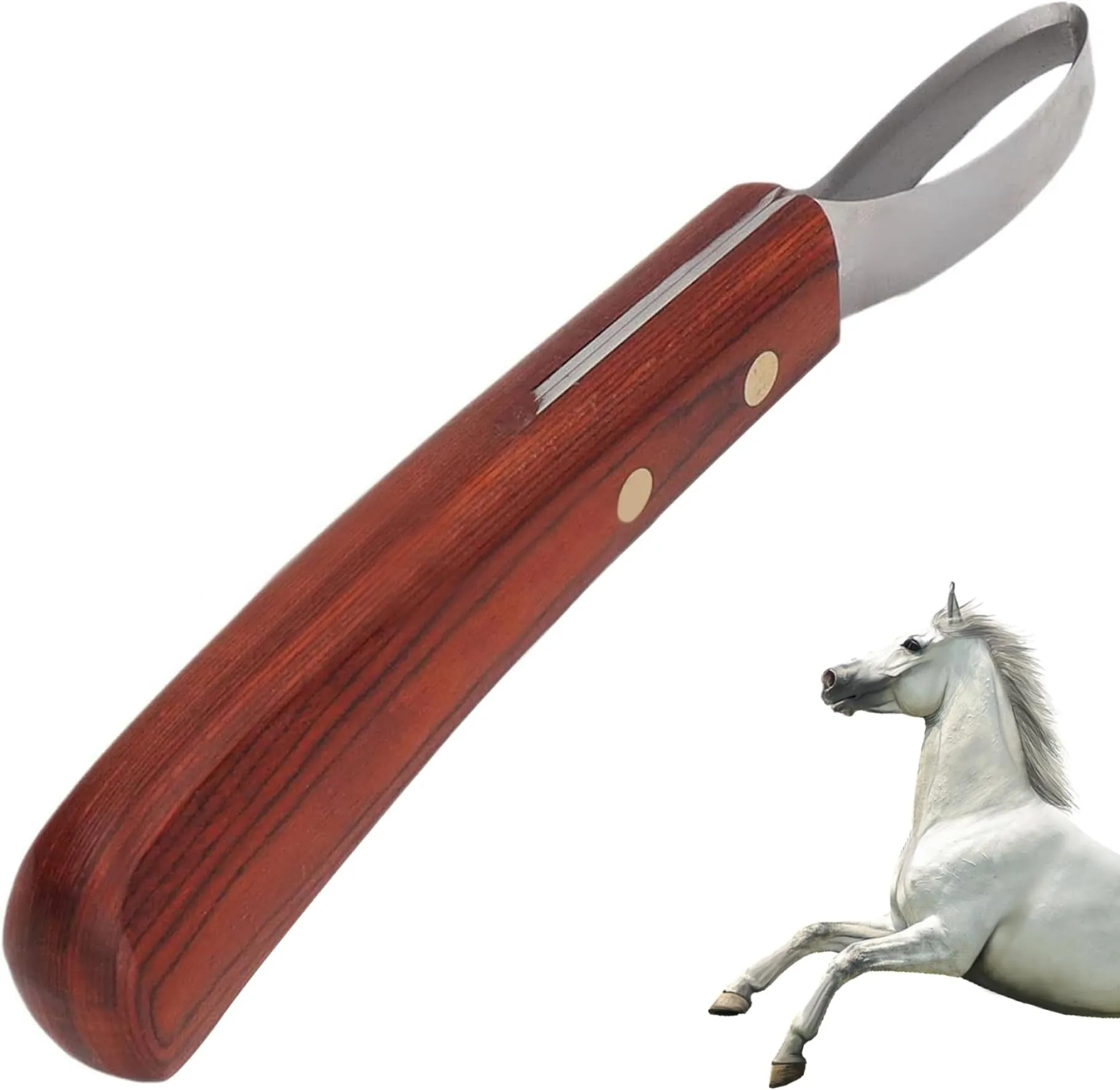 Premium Horse Hoof Trimming Knife: Double-Edged, Portable Tool for ...