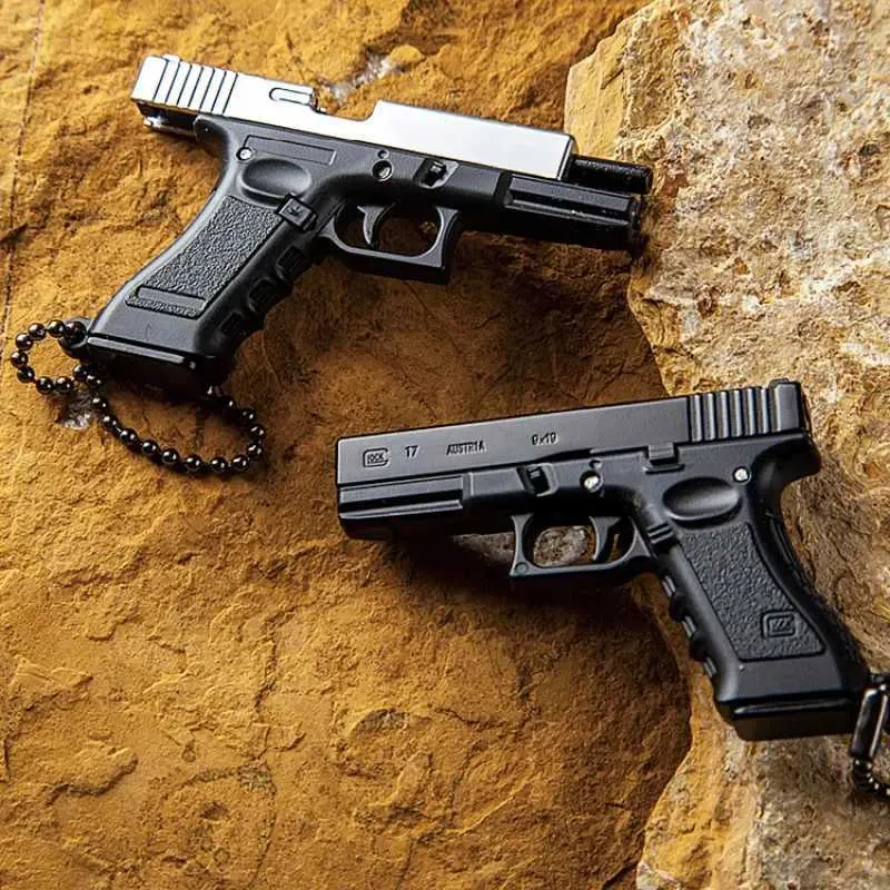 Gun Toys New 1 3 G17 Pistol Toy Gun Miniature Model Alloy Keychain Gift ...
