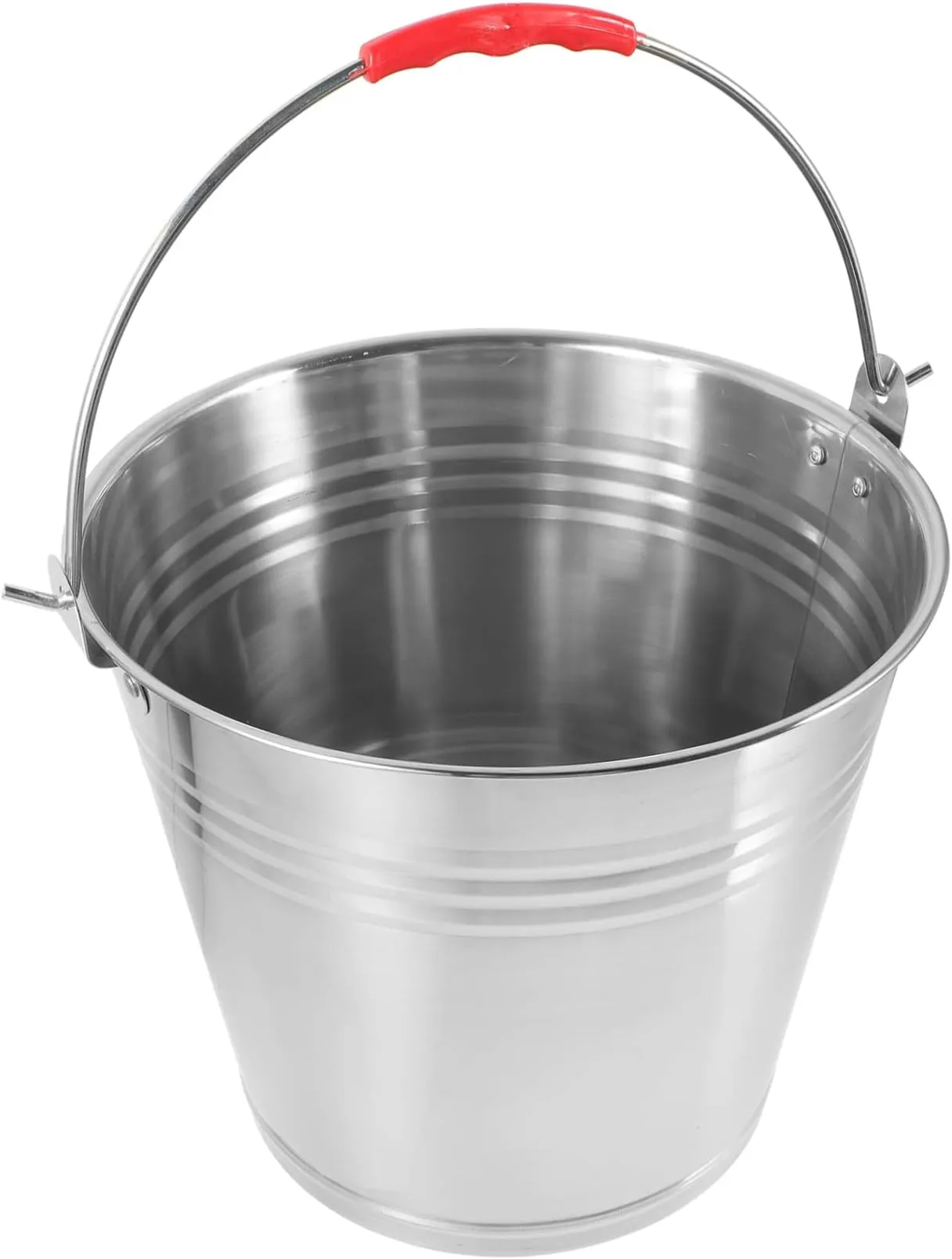 Premium Stainless Steel Water Bucket with Handle - Heavy Duty Metal ...